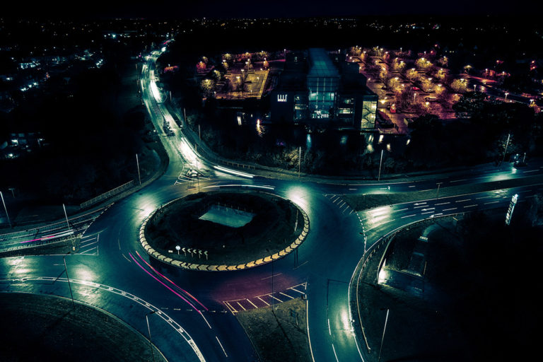 B&Q Roundabout Aerial Shots | Basildon Photos - Night Photography